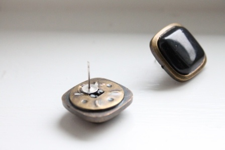 Sort kvadrat - Ørepynt - Epla