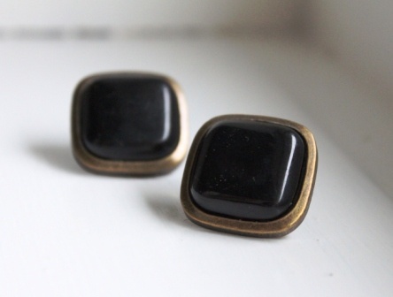 Sort kvadrat - Ørepynt - Epla