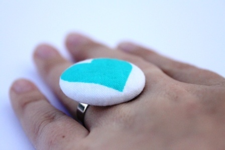 Blått hjerte - Ring - Epla