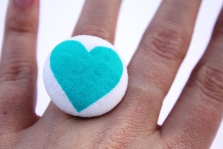 Blått hjerte - Ring - Epla