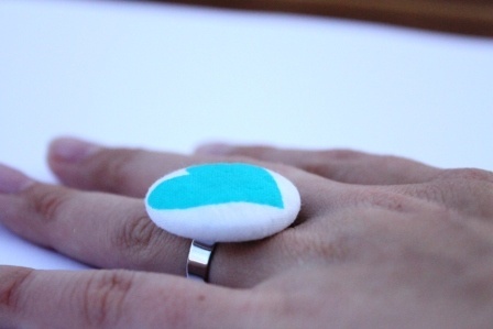 Blått hjerte - Ring - Epla