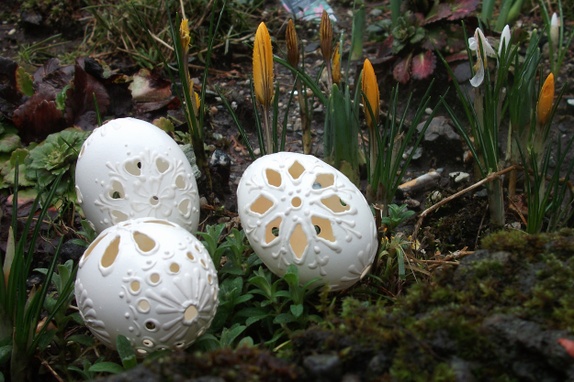 Påske egg "Richelieu" hvit - Epla