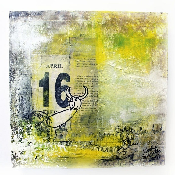 "The Deer" Maleri Original - Epla