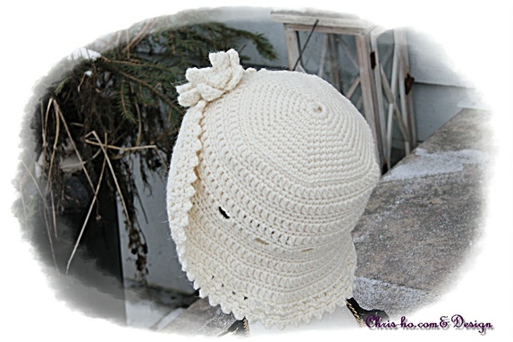 Heklet lue/hatt - en str. dame - Epla