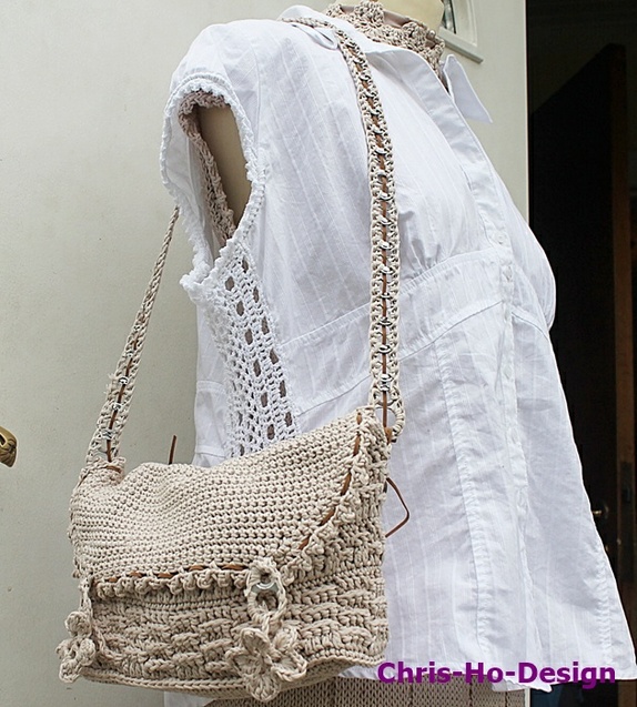 Heklet veske m/boksåpnerringer - Epla