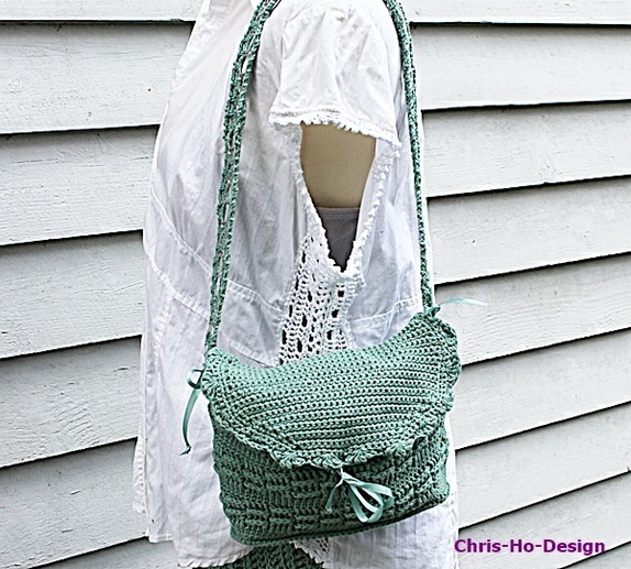 Heklet veske m/boksåpnerringer - Epla