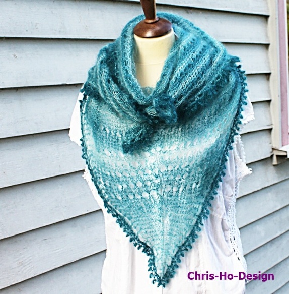 Stort og florlett/tynt sjal - Epla