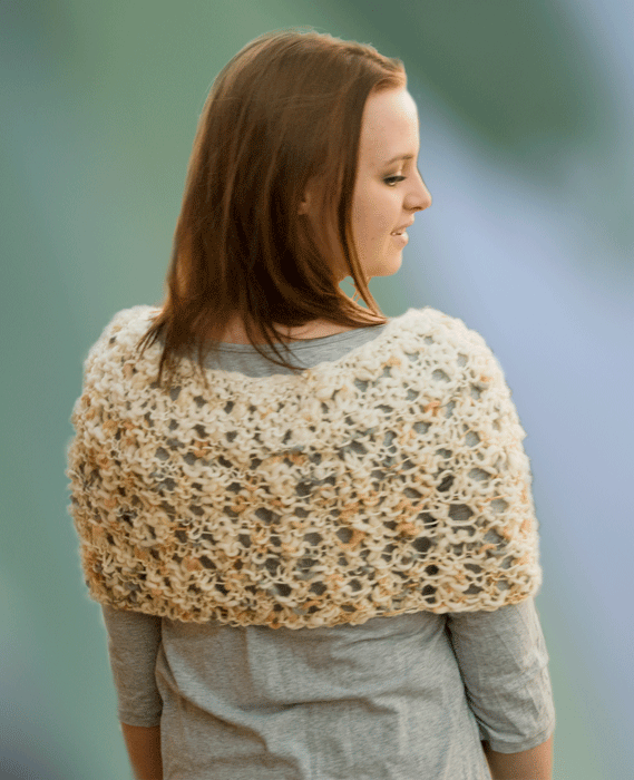 Sjal off-white melert - Epla