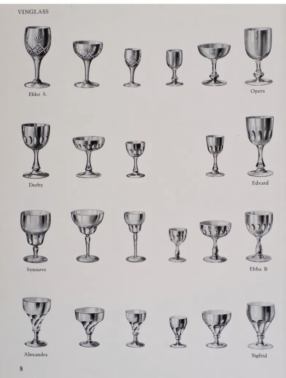 3 gamle rødvinsglass fra Hadeland glassverk - Epla