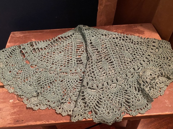 Vintage, heklet rund duk - Epla