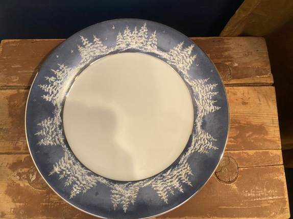 Middagstallerken «Blå vinternatt» juleservise - Epla