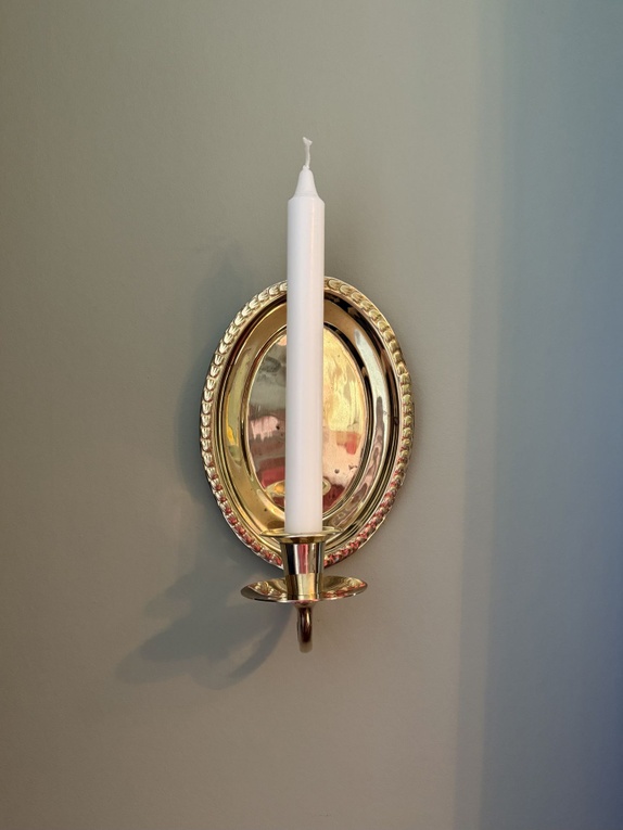 Vegglysestake i messing - Epla