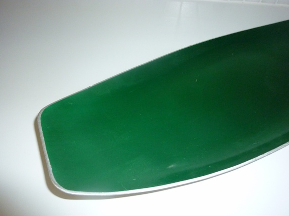 Grønt, rektangulært emaljert fat, (emalje) - Epla