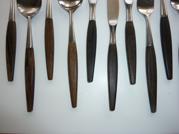 Retro bestikk i teak fra Helle, Norway - 11 deler - Epla