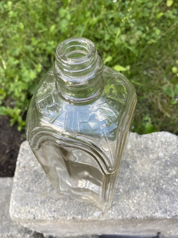 * Dekorativ gammel barnengen glassflaske - Epla