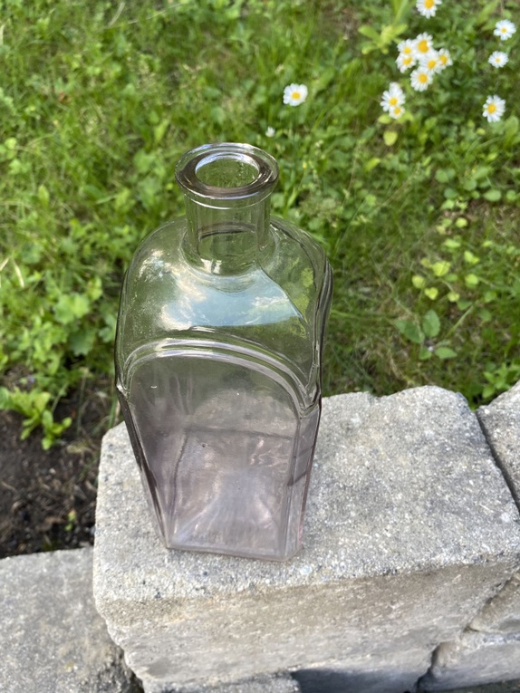 * Dekorativ gammel barnengen glassflaske - Epla