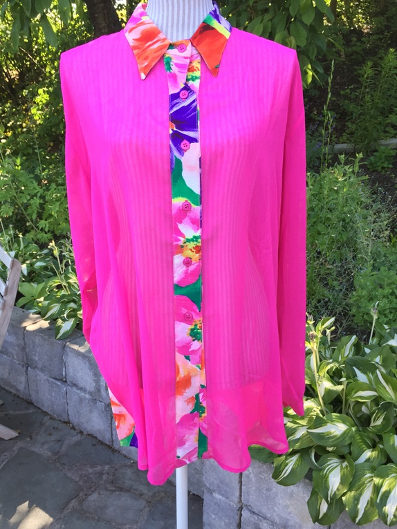 Fargerik, vintage bluse - Epla