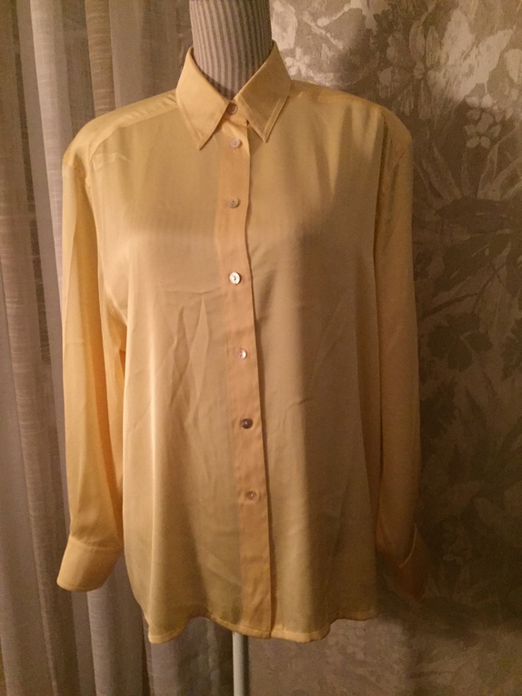 Lekker, gul bluse, str 44 - Epla