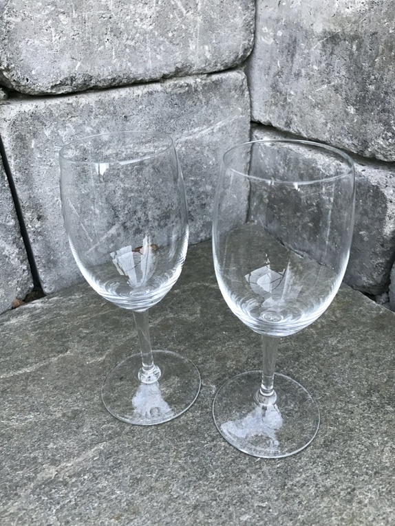 FØR KR 160,- To krystall vinglass - Epla