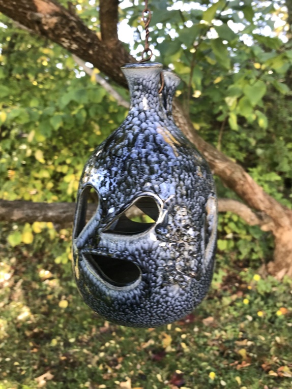 Flott, hengende lyslykt av keramikk, islandsk - Epla