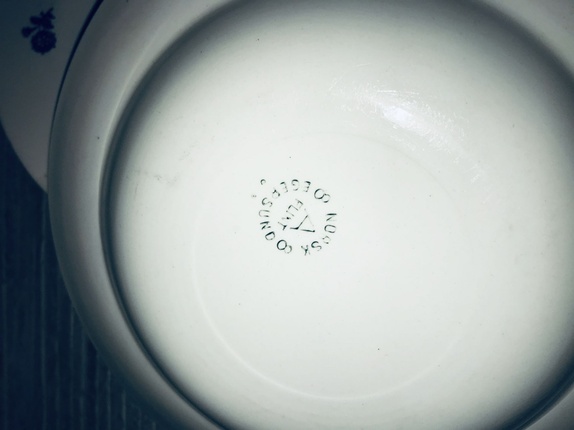 Fem dype skåler, Blå blomst fra Egersund - Epla