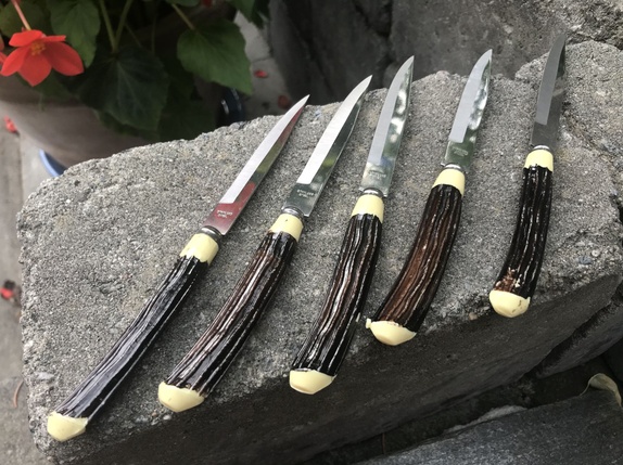 FØR KR 90,- 5 retro fruktkniver - Epla