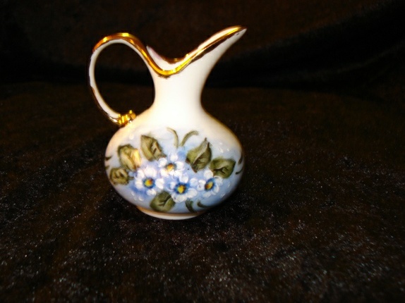 Håndmalt porselens liten mugge/vase - Epla