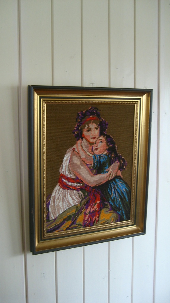 "Mor&Datter" brodert bilde 50% - Epla