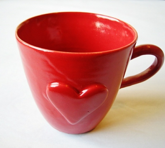 Rød kopp med hjerte - Epla