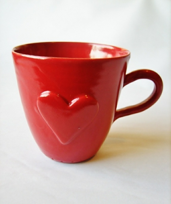 Rød kopp med hjerte - Epla