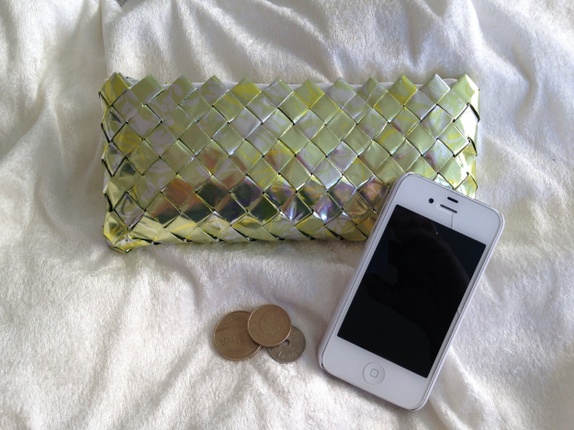 Flettet veske - sølv/gull - Epla