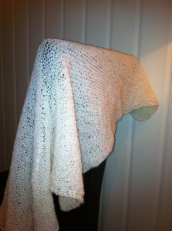 Koseteppe ca 100 x 100 cm. 100% merinoull. Naturhvit - Epla