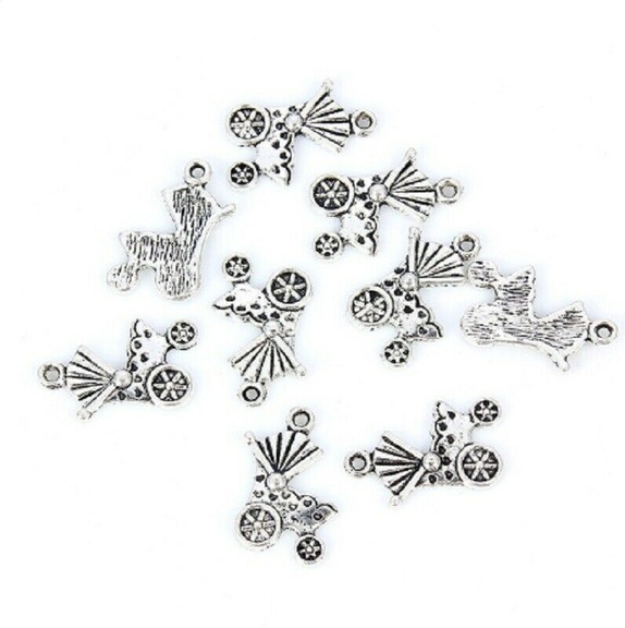Barnevogn - anheng/charm,10 stk - Epla