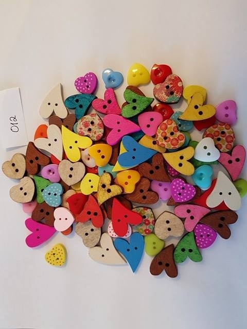 Hjerteknapper ,mix blandet - Epla