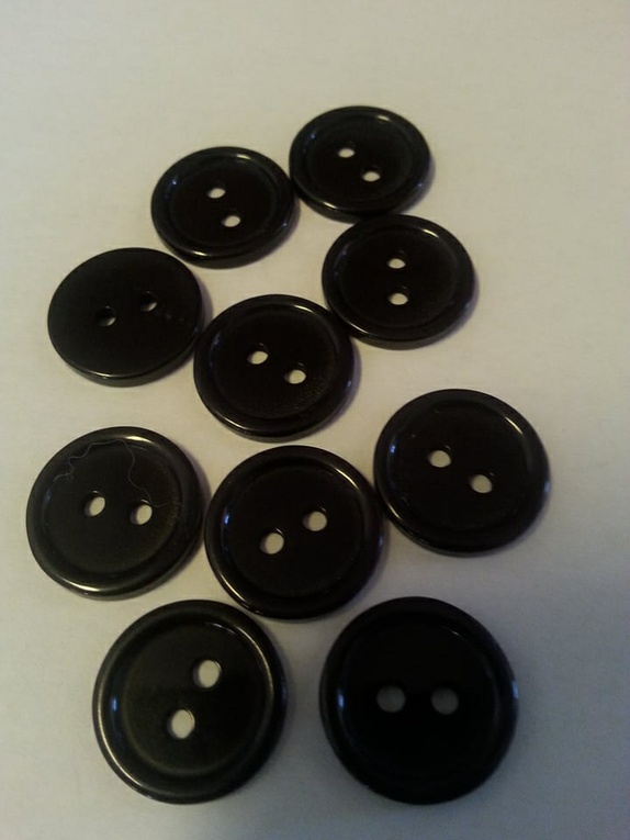 Svarte knapper,10 stk - Epla