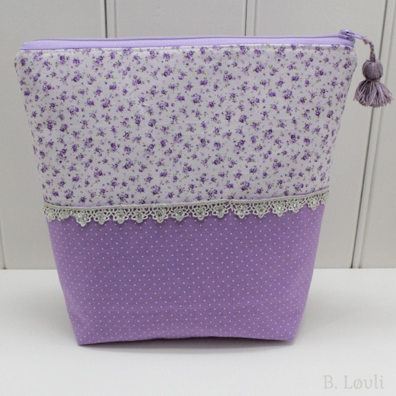 Lilla veske med blonde - Epla