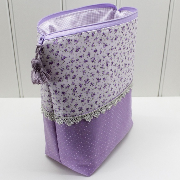 Lilla veske med blonde - Epla