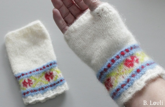 VillBlomst pulsvanter hvit - Epla