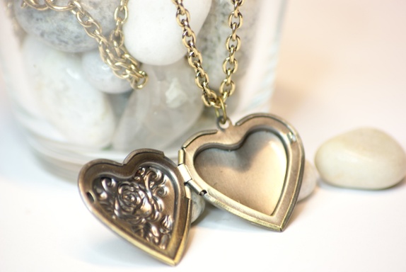 Hjerte smykke i vintage stil. - Epla