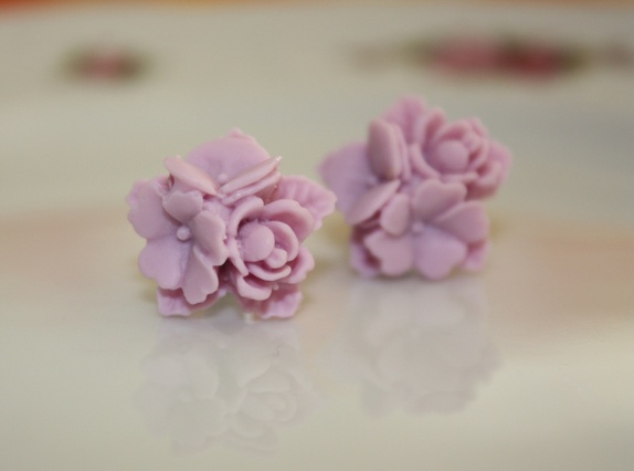 Øredobber "rosalilla roser" - Epla