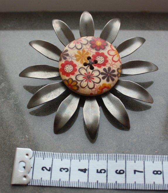 Nål, blomstret knapp - Epla