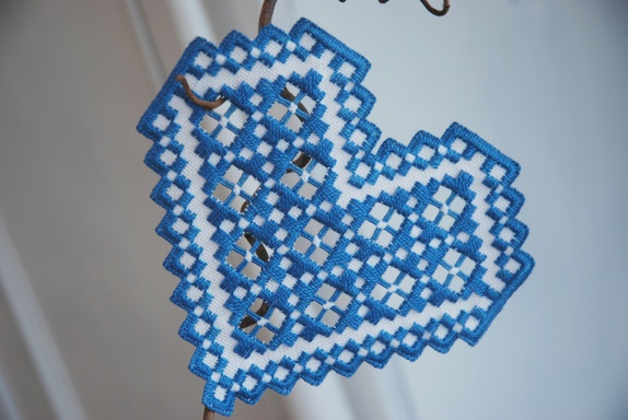 Blått hjerte, medium - Epla