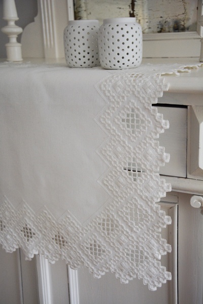 Hvit kvadratisk duk - Epla