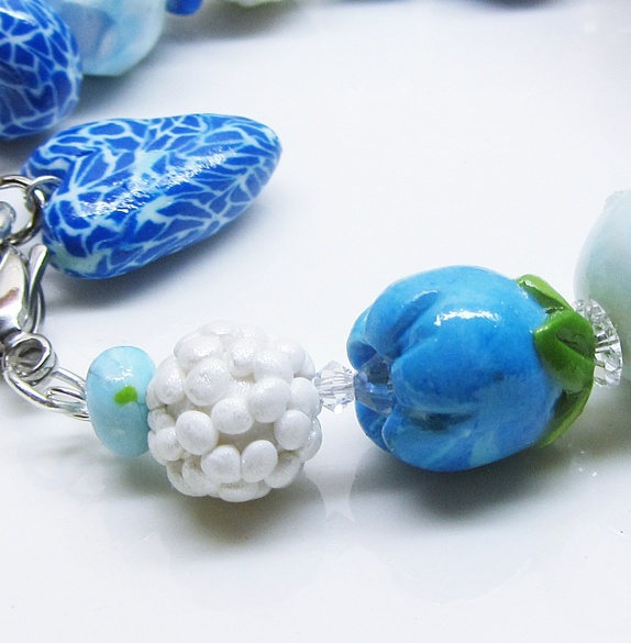 Salg Blå blomst Armbånd - Epla