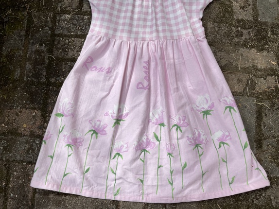 Kjole 6 år, rosa retro, vintage - Epla