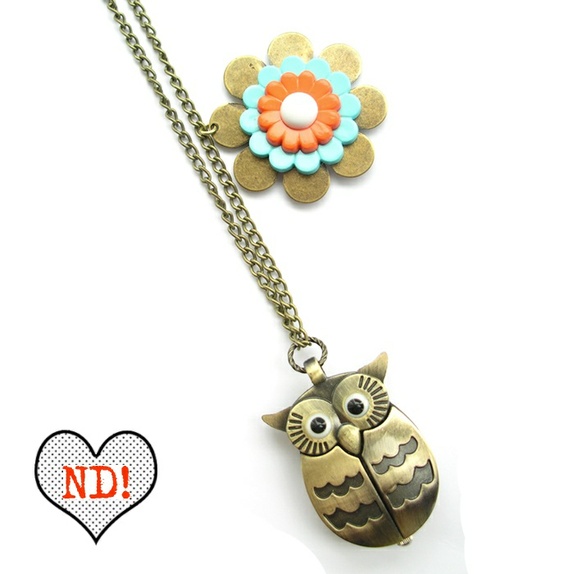 Retro Ugleklokke-smykke med blomst - Epla