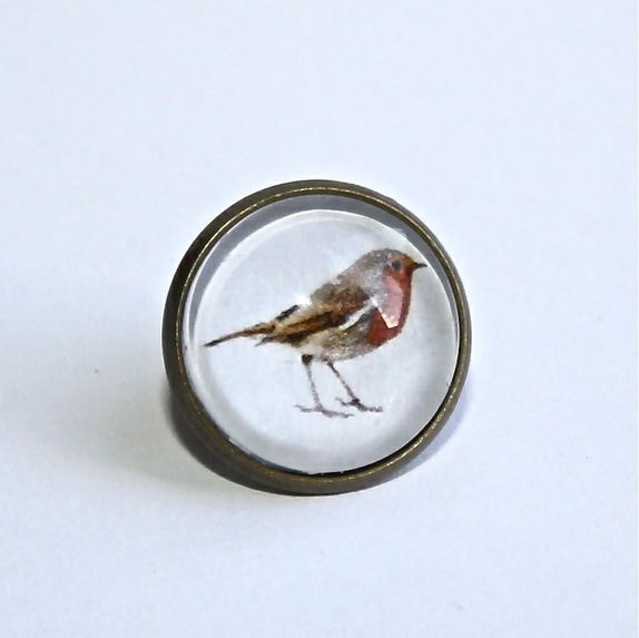 Alle fugler små de er- bronsefarget nål - Epla