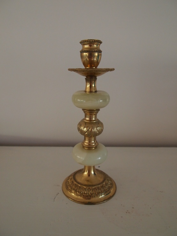 Salg!! Lysestake i marmor/ messing - Epla