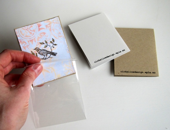 Mus med presang - 4 små kort - Epla