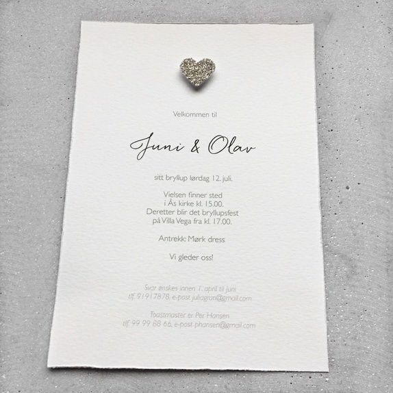 Invitasjoner Bryllup